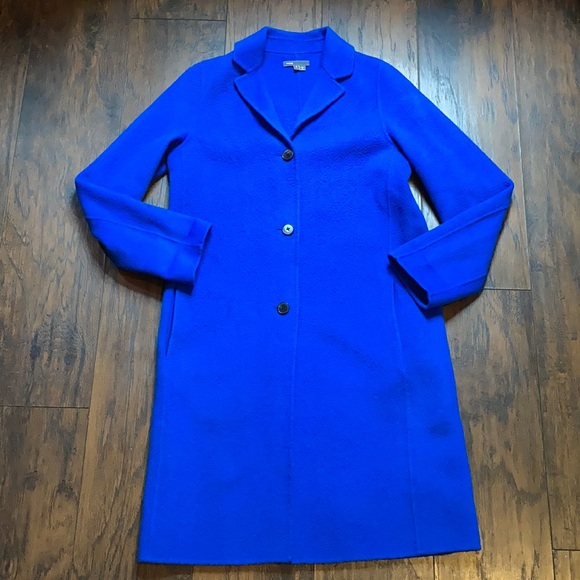 Vince | Jackets & Coats | Vince Royal Blue Wool Trench Coat | Poshmark